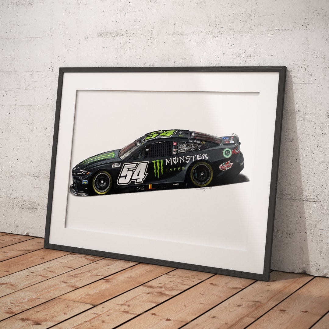 Limited Edition Print of Drawing | Toyota Camry #54 | Ty Gibbs | NASCAR ...
