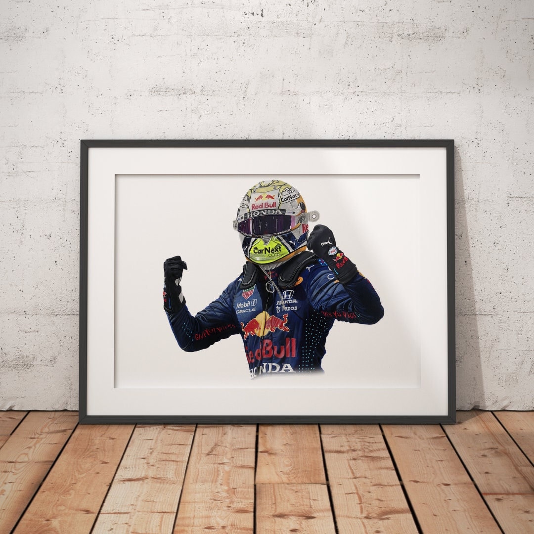 Limited Edition Print of Drawing Max Verstappen 2021 - Etsy