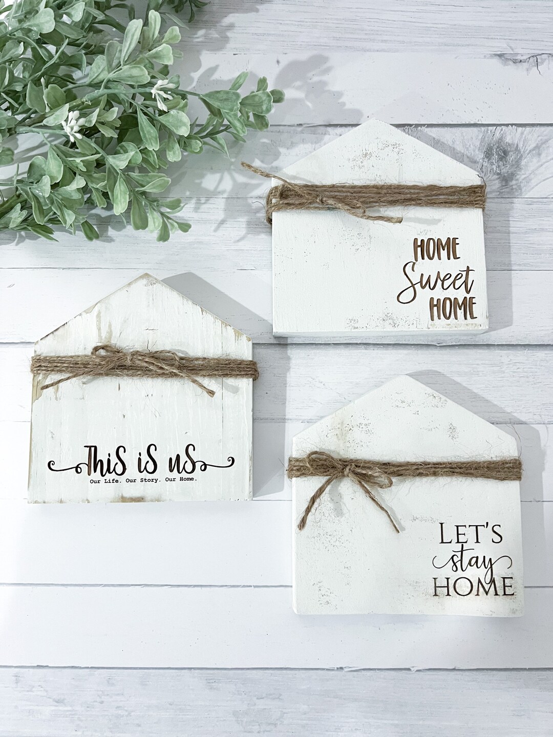 Mini Wood House Sign / Mini Wooden House Cutout / Farmhouse Decor ...