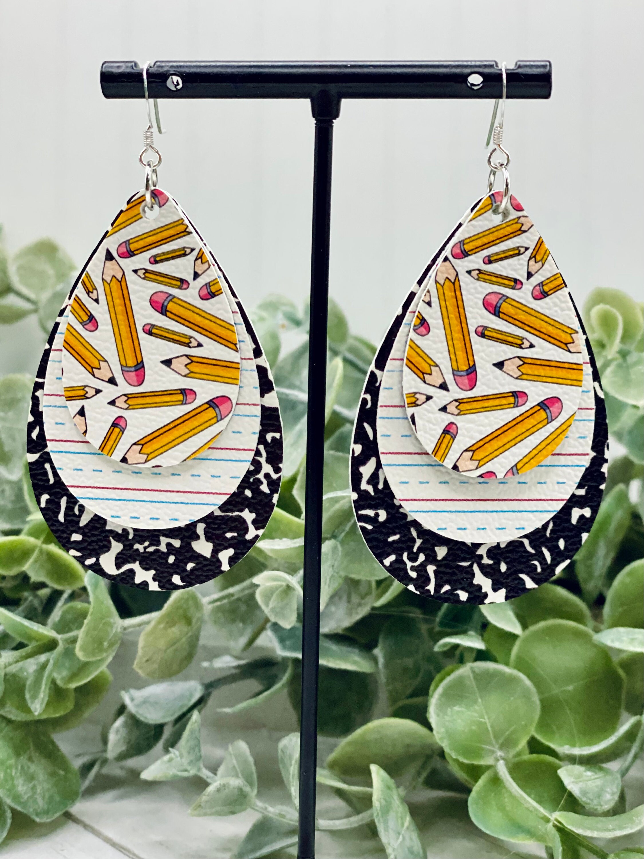 Pencil Earrings School Earrings Teacher Gift Teacher - Etsy