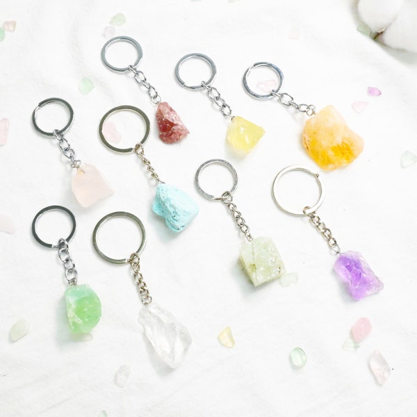 Gemstone Keychain - Etsy
