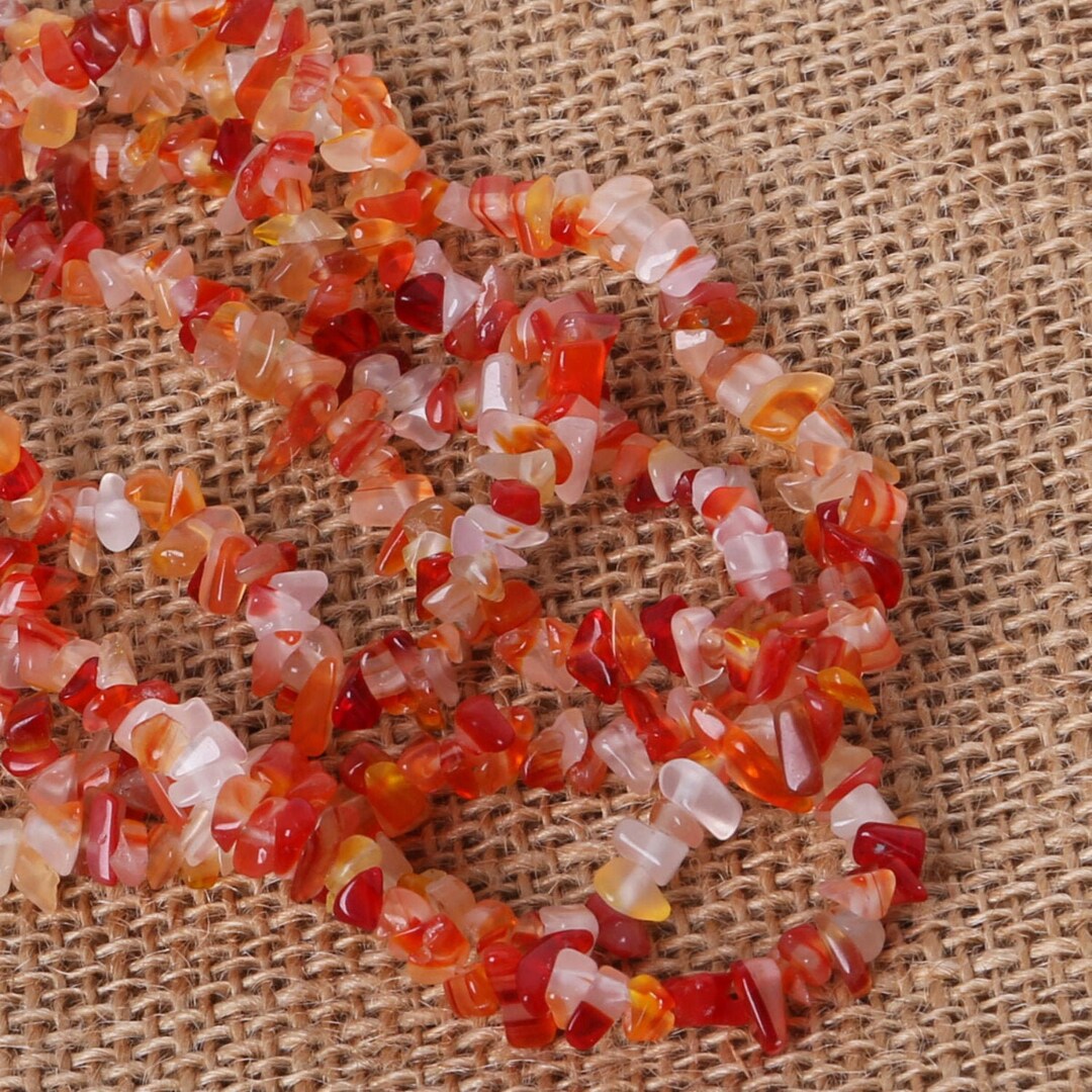 Natural Red Agate Chip Beads 34 Inch Strand - Small Red Agate Chips ...