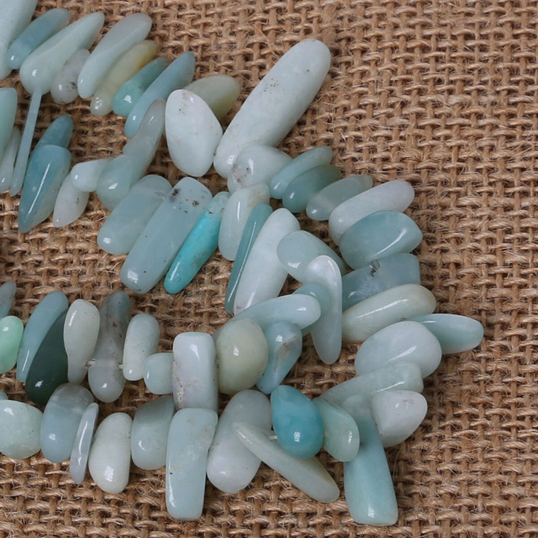 Natural Amazonite Tooth Chip Beads - Amazonite Nuggets - Polished ...