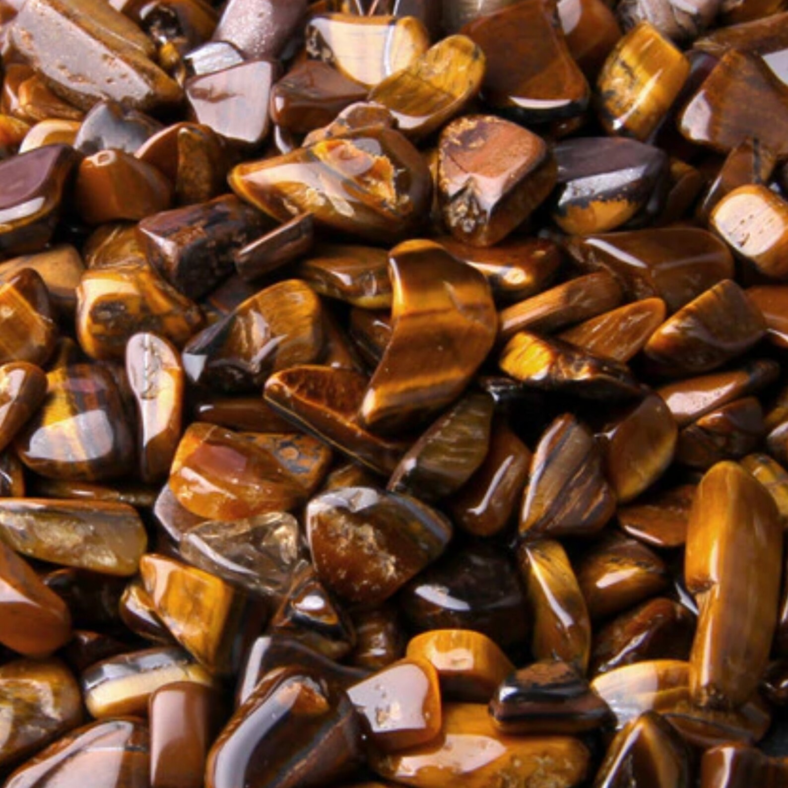 100g of Natural Tiger Eye Chips Mini Tumbled Tiger Eye - Etsy