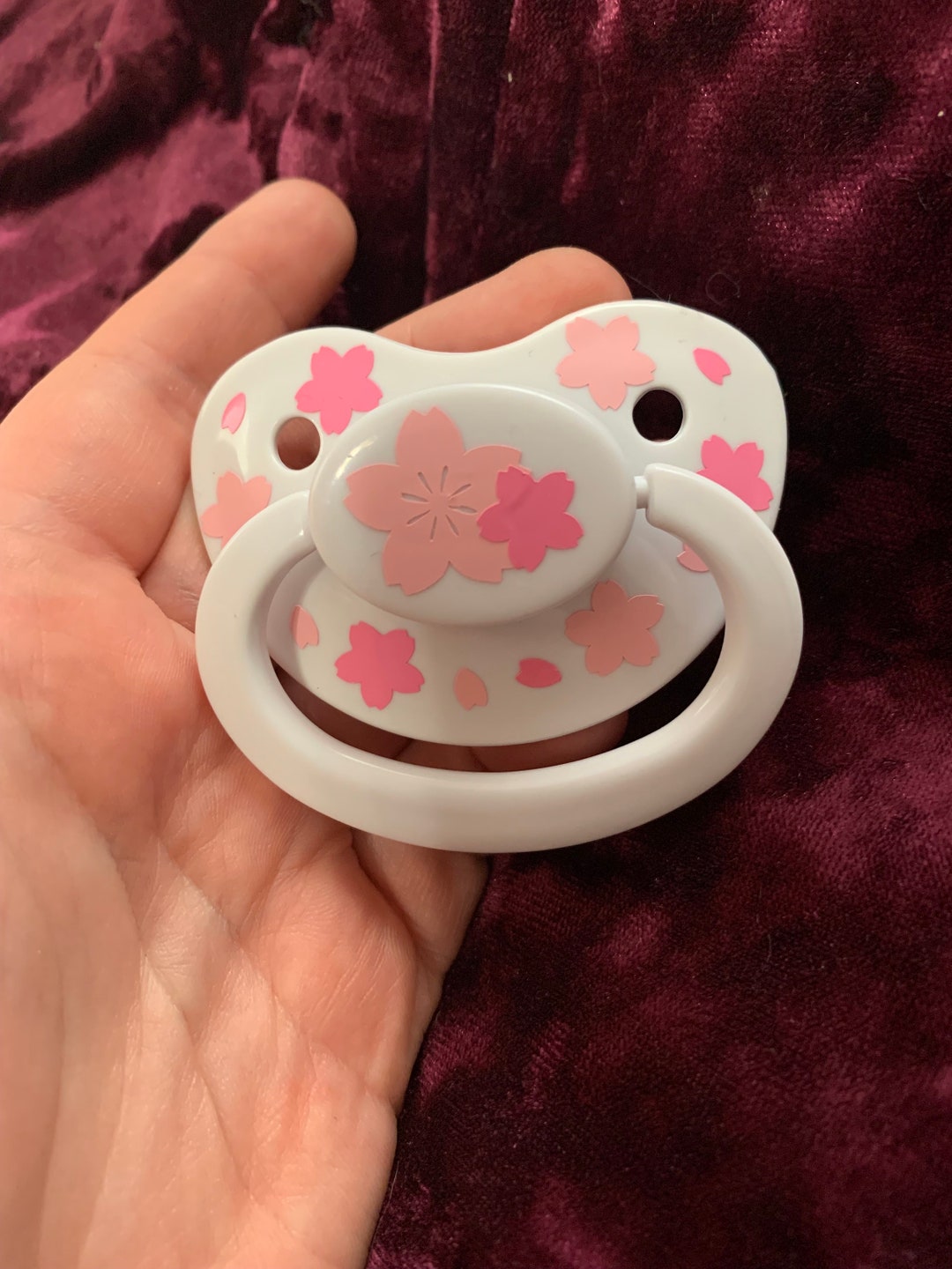 Cherry Blossom Adult Pacifier ONLY (custom Flower Color) - Etsy