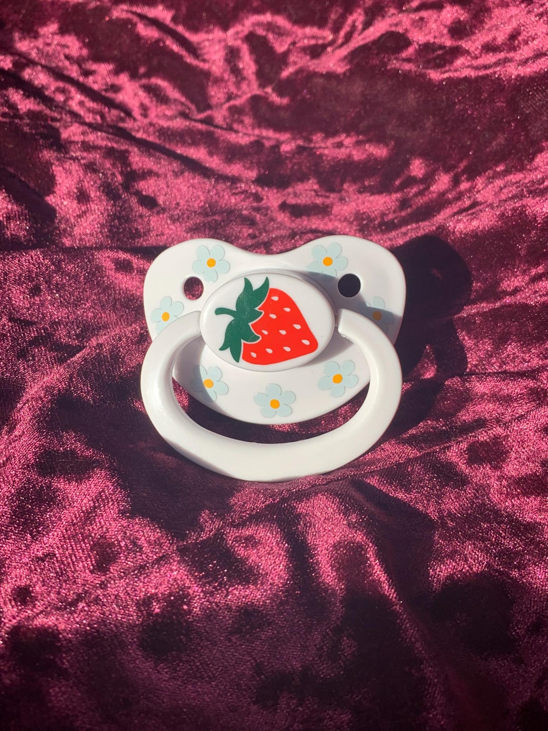 Strawberry Wildflower ADULT Pacifier (custom Color Optional) - Etsy