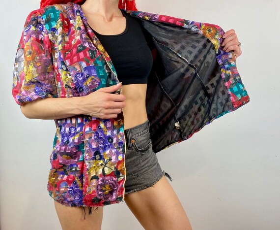 Funky vintage blazer from HERMANN LANGE , colourful … - Gem