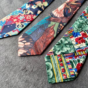 Colourful Necktie SET / Rainbow Cheerful Ties/ Abstract Pattern Men ...