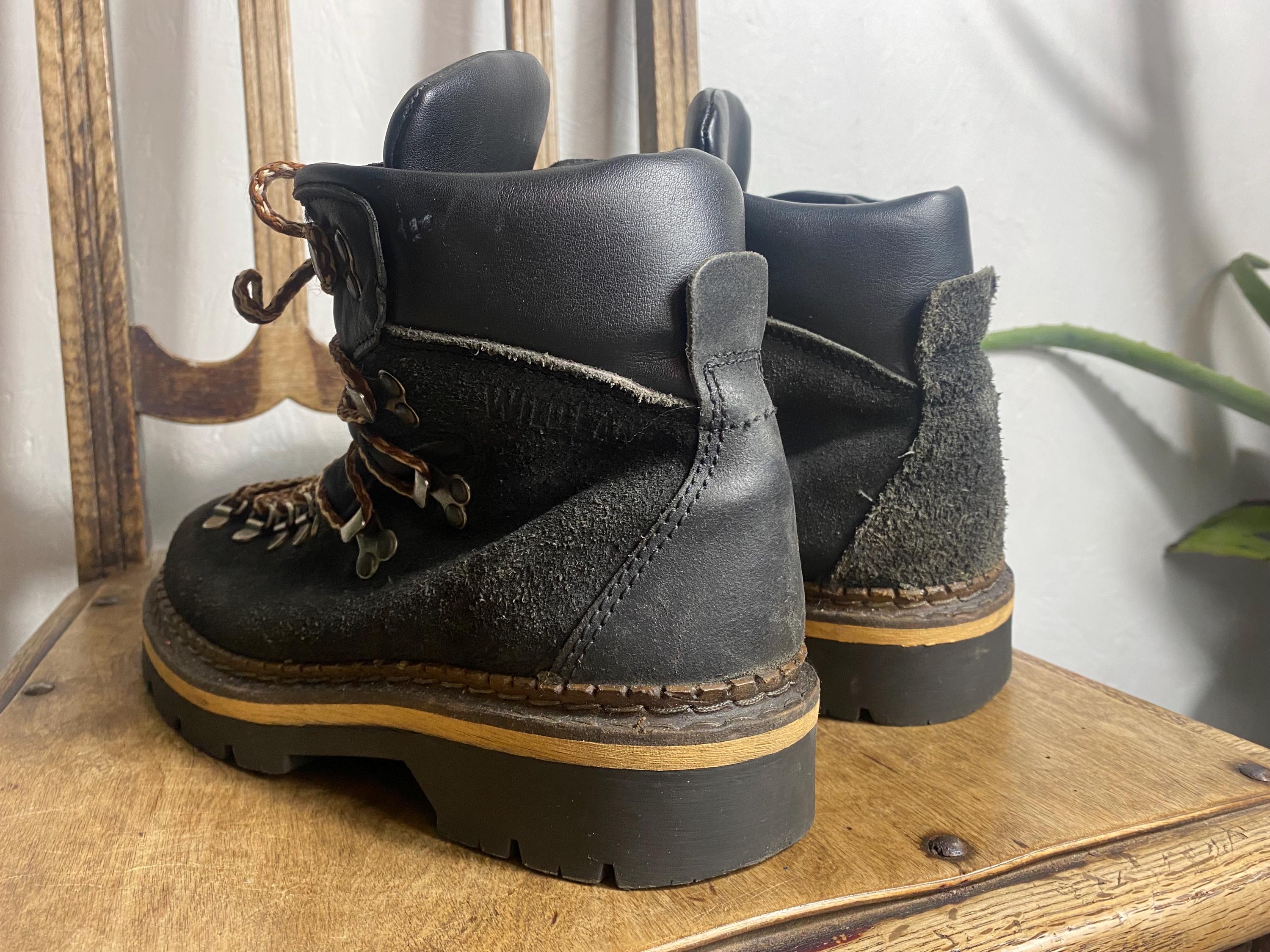 WILDLAND Leather Firefighter Boots, Wedge Sole Hiking Boots, Size 40 - Etsy