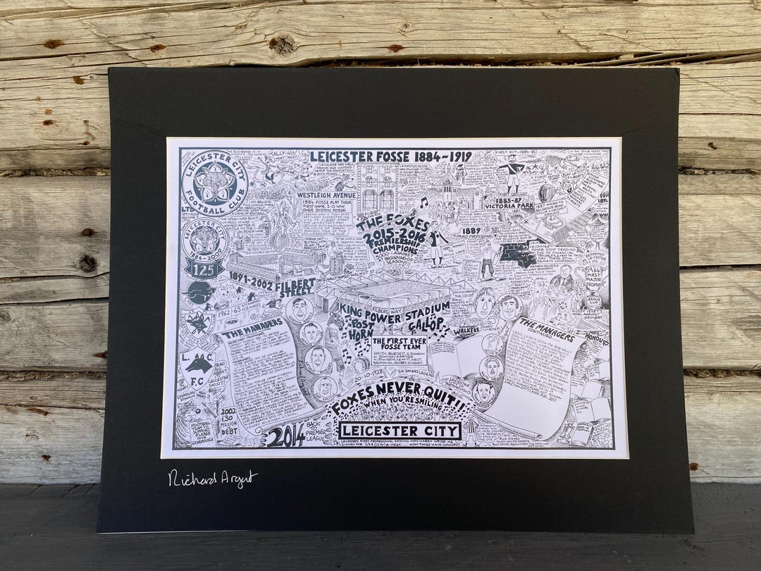 Leicester City Football Cartoon Print: Signed Original Wall Art ...