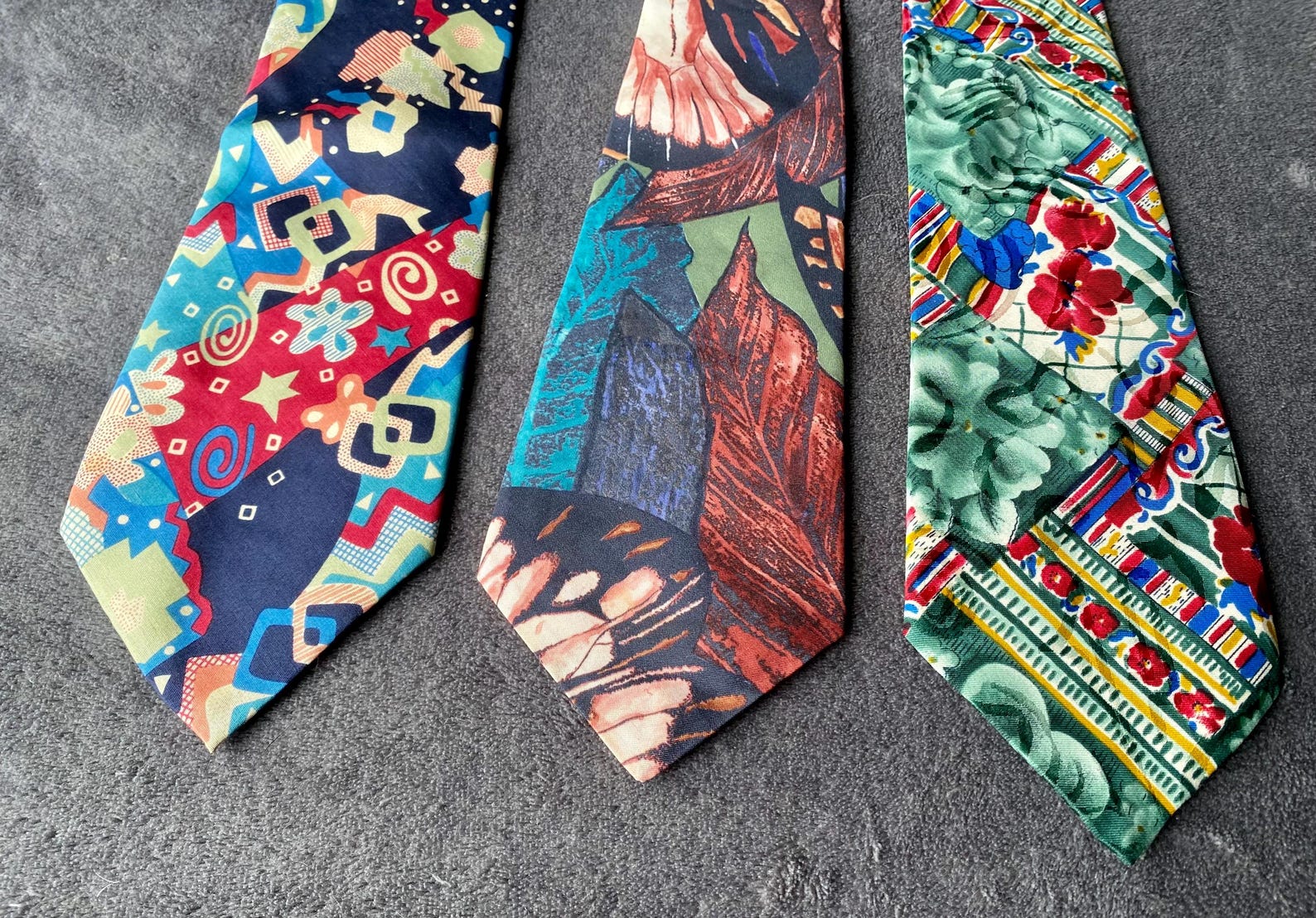 Colourful Necktie SET / Rainbow Cheerful Ties/ Abstract Pattern Men ...