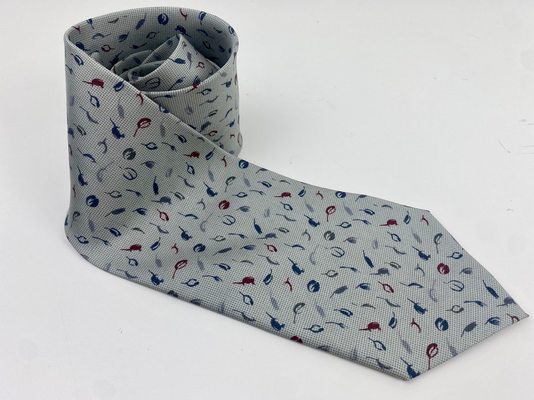 VW Auto Necktie Vintage Feather Pattern MARJA KURKI, Men’s Neck Tie ...