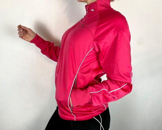 Pink Jacket UMBRO soccer vintage sport jacket, fuchsi… - Gem
