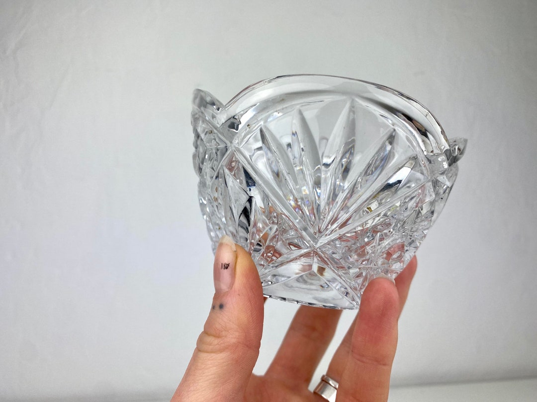 Vintage Crystal Serving Tray, Shiny Crystal Retro Small Bowl, Cookie ...