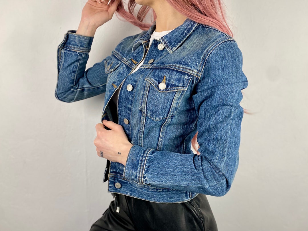 Vintage Denim Jacket From ROCKY, Light Blue Denim, Blue Jean Bomber ...