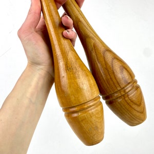 Retro Gymnastic Wood Clubs, Juggling Accessory, Retro Gymnasium Bats - Etsy