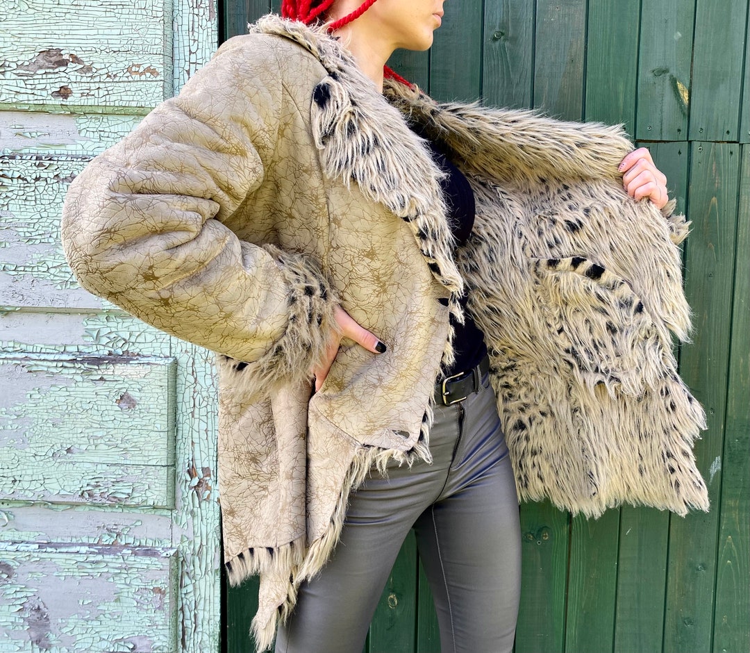 Vintage Hippie Coat, 90s Boho Style Vintage Trench Coat, Boho Fringed ...