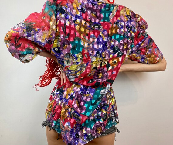 Funky vintage blazer from HERMANN LANGE , colourful … - Gem