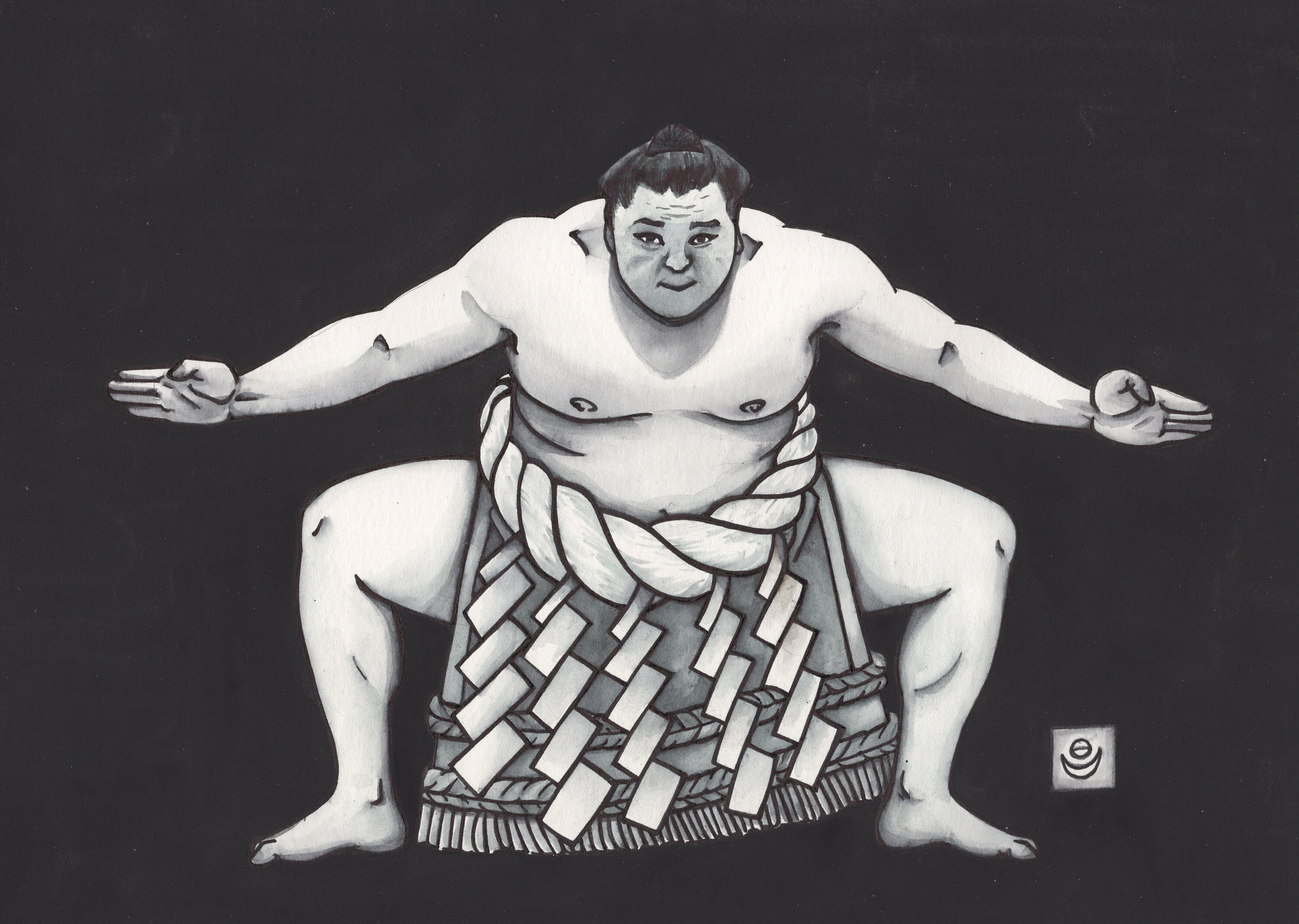 The Dohyo-iri, Hakuho - 5x7 Art Print - Etsy