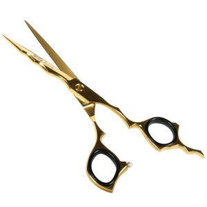 G4 Barber Scissors Gold Hair Razor Edge Haircut Shears Stainless ...