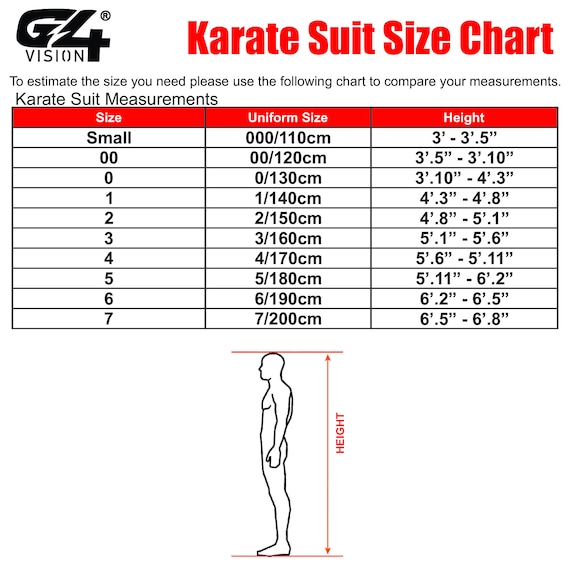 Aikido Gi Size Chart