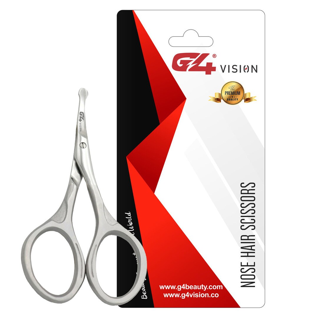 Nose Hair Scissors, Rounded Tip Facial Hair Trimming Scissors ...