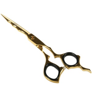 G4 Barber Scissors Gold Hair Razor Edge Haircut Shears Stainless ...