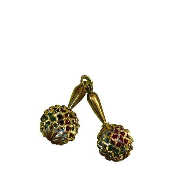 14k Gold Vintage Maracas Pendant Charm Stone Shakers … - Gem