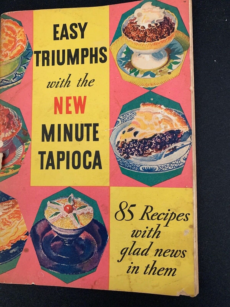 1934 New Minute Tapioca Pamphlet 85 Recipes General Foods Cookbook - Etsy