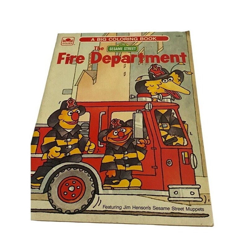 Golden A Big Coloring Book Sesame Street the Fire Department '84 - Etsy