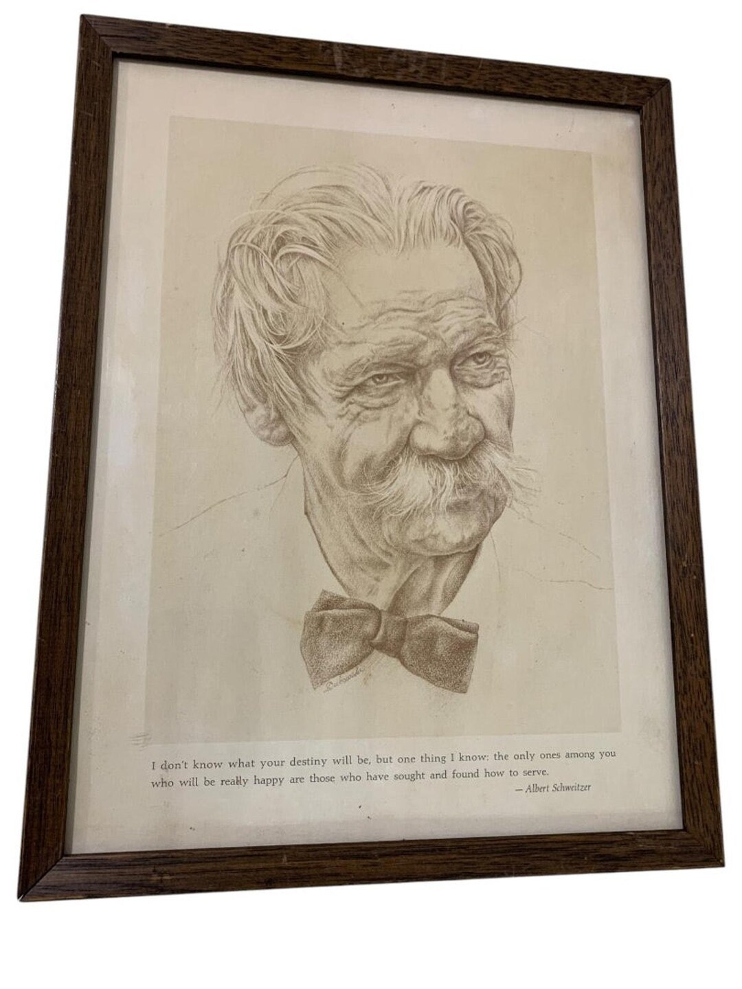 Vintage Albert Schweitzer Framed Print Destiny Quote 12.75" X 9.75"z - Etsy