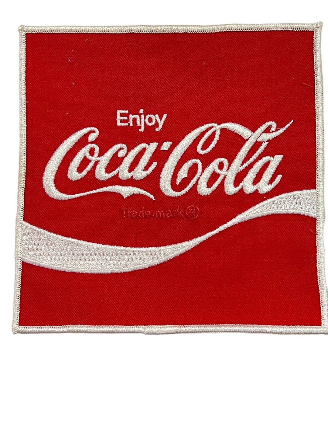 Vintage Coca Cola Coke 6" Jacket Patch Embroidered Square Crisp Clean ...