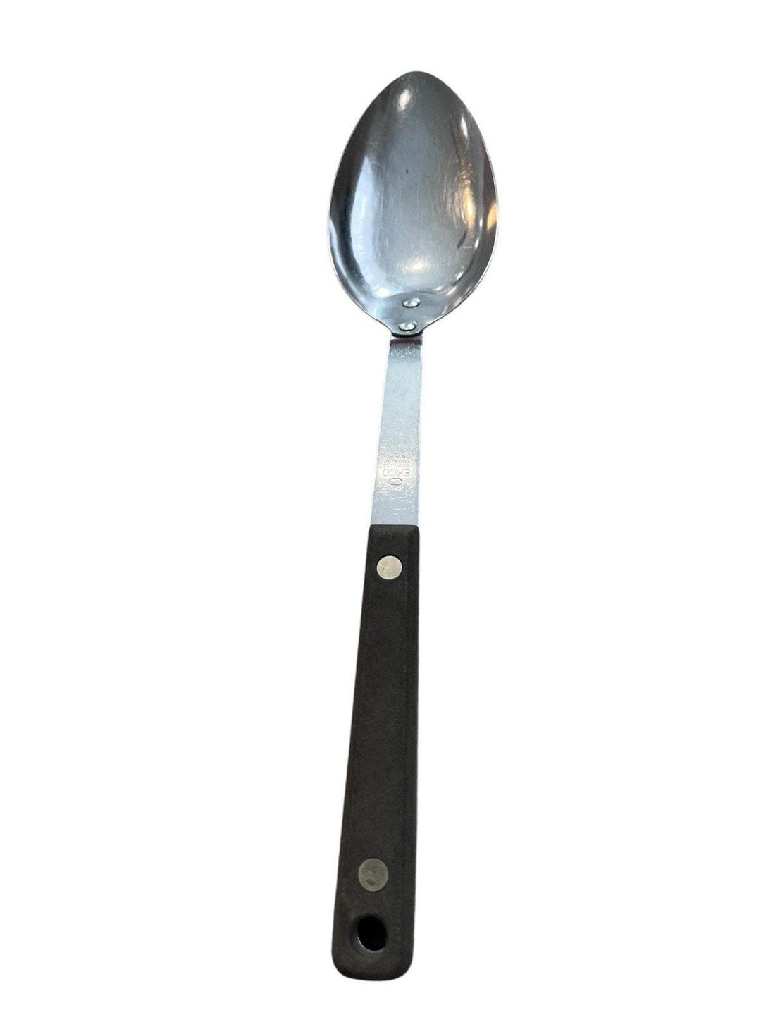 Vintage Ekco Forge Stainless Steel Serving Spoon Brown Riveted Handle USA - Etsy