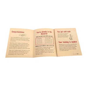 U.S. Korean War Army Reserve Brochure Pamphlet Booklet - Etsy