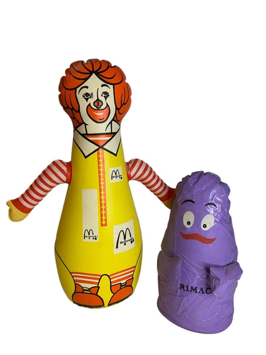 Vintage 1978 Inflatable Mcdonalds Collectible Toys Grimace Ronald - Etsy