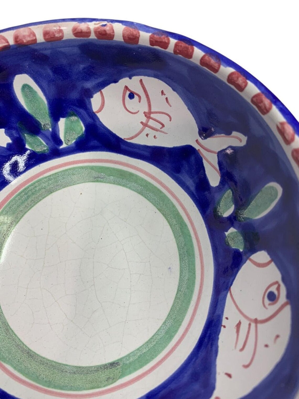 La Musa Vintage Italy Ceramic Fish Cereal Soup Bowl Repaired 6 Inch - Etsy