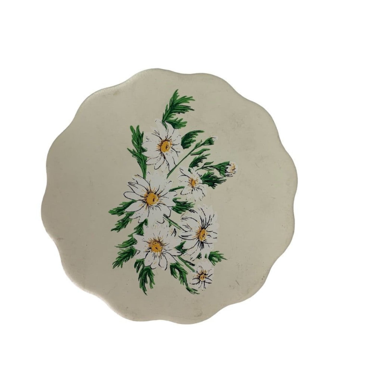 Vintage Ceramic Daisy Trivet Wall Hanging Cork Backed 6"d - Etsy