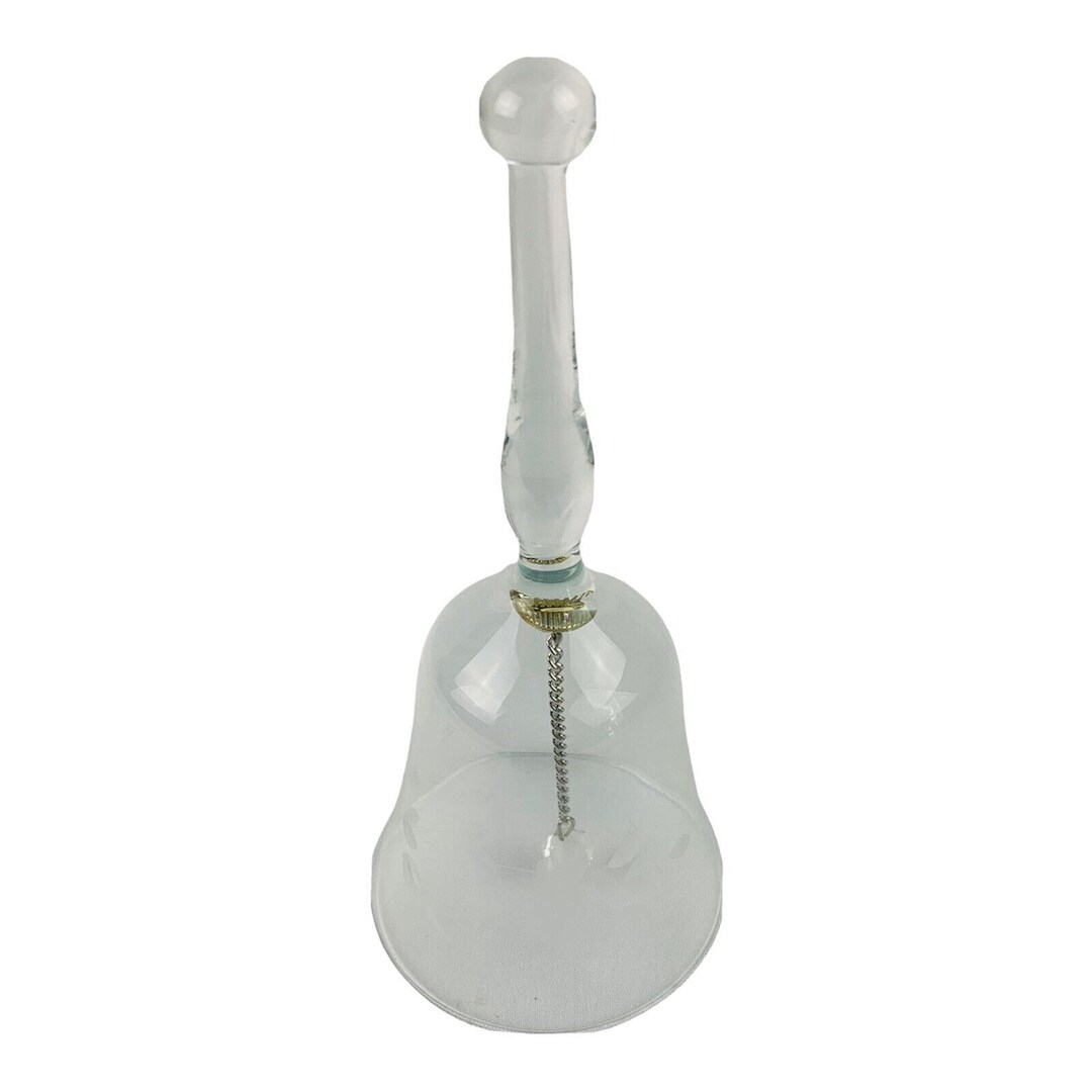 Heritage by Princess House 6"h Clear Bell Etched Floral Design Vintage ...