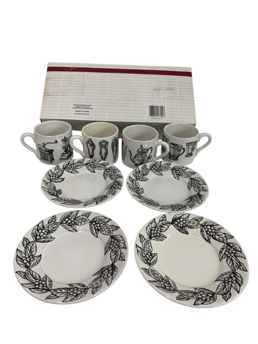 Cooks Club 4 Piece Demitasse Set in Box Kitchen Theme - Etsy