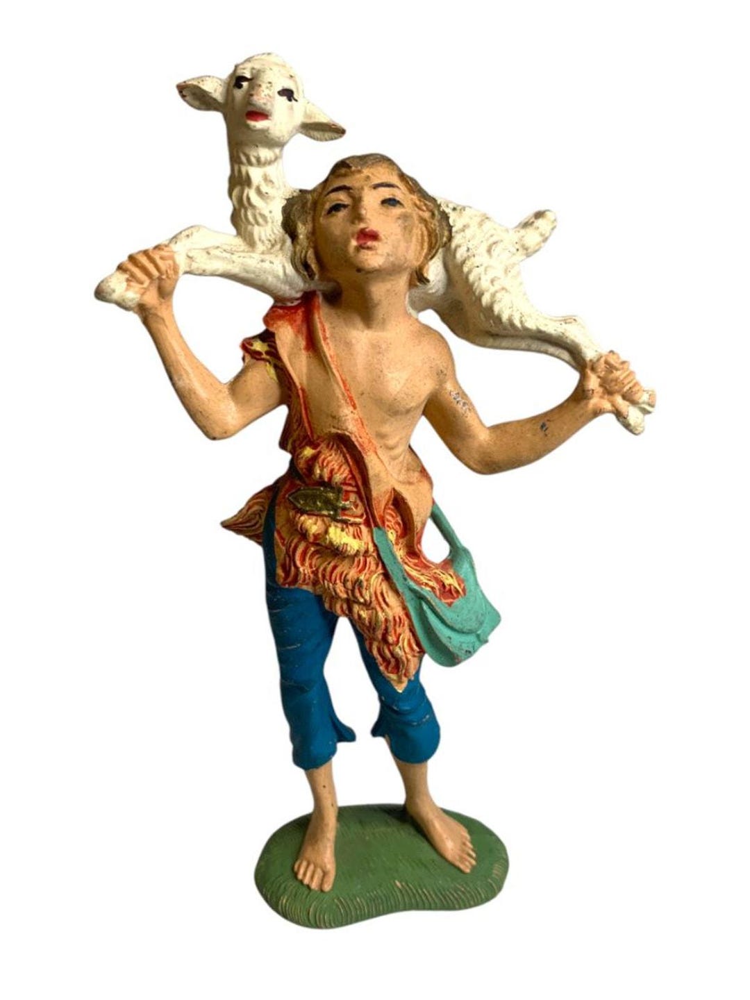 Vintage Fontanini Shepherd Boy Depose Italy Spider Mark 5 Tall - Etsy