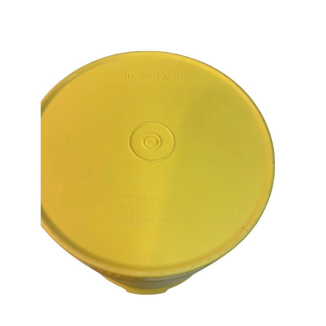 Vintage Tupperware Yellow Canister 807-2 Starburst Lid 808-13 7.5"h X 6 ...