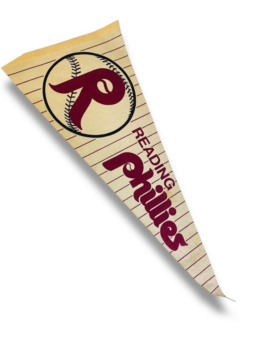 1980s 29 Inch Reading Phillies Pennant Souvenir Felt Flag Baseball - Etsy