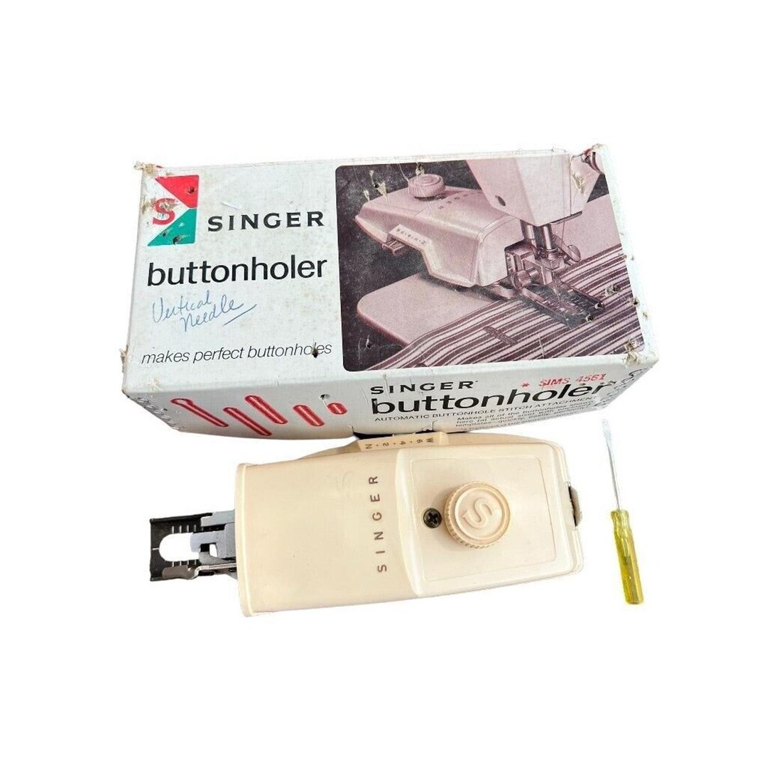 Vintage Singer Buttonholer With Book and Attachments - Etsy
