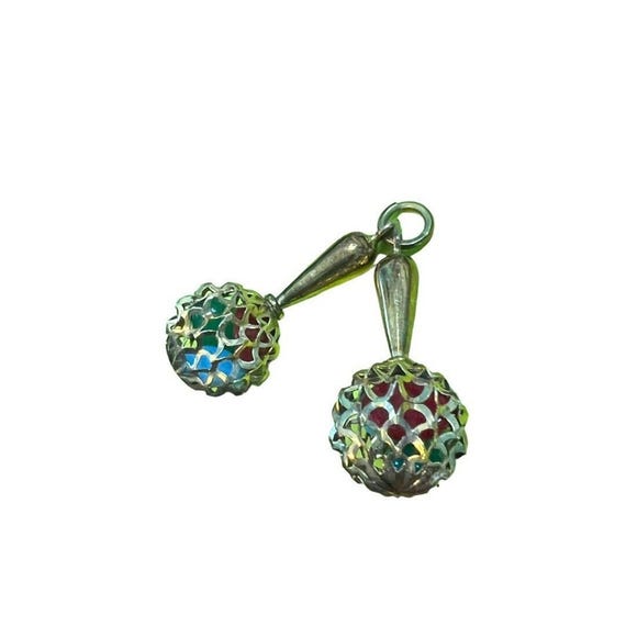 14k Gold Vintage Maracas Pendant Charm Stone Shakers … - Gem