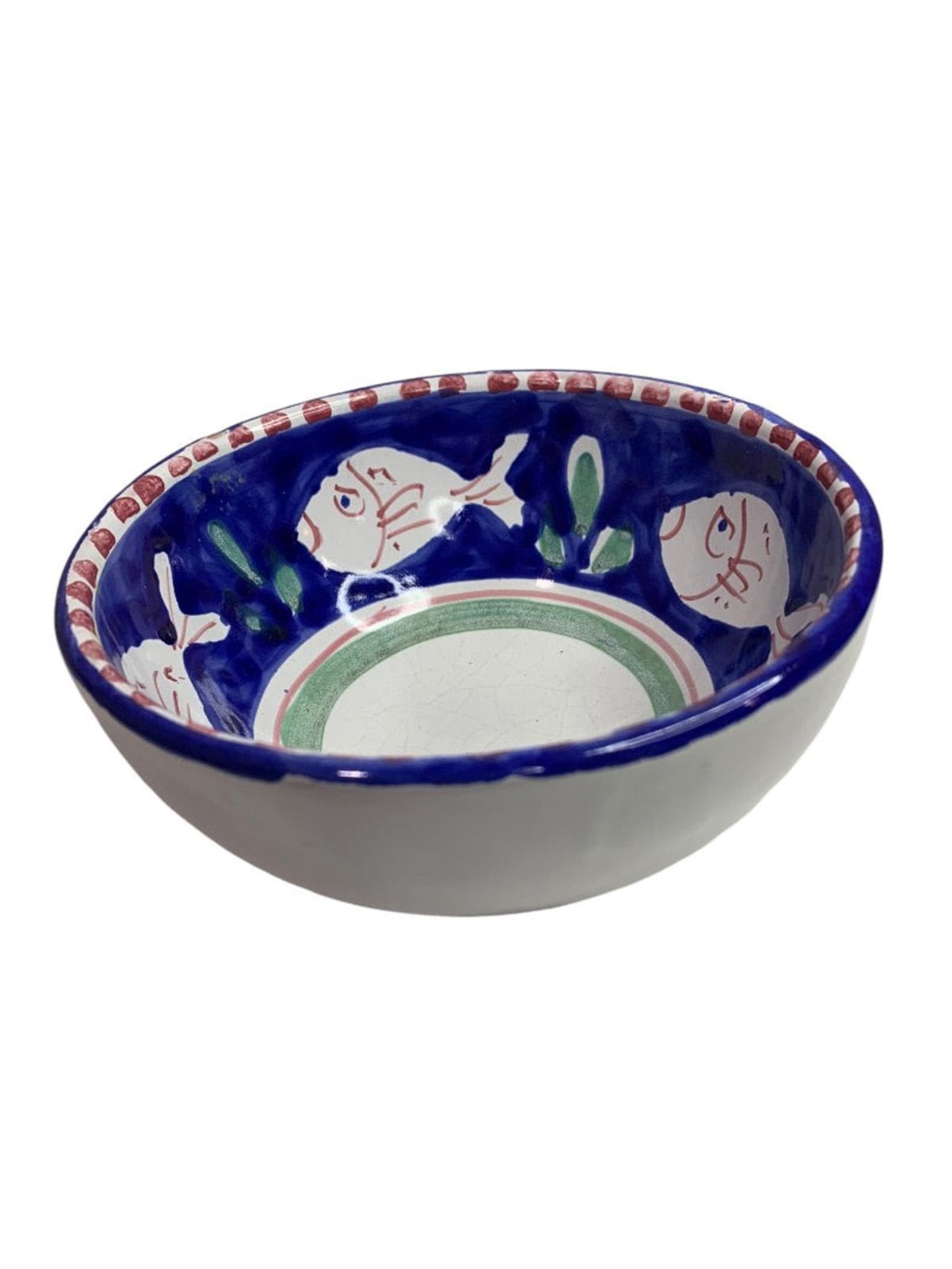 La Musa Vintage Italy Ceramic Fish Cereal Soup Bowl Repaired 6 Inch - Etsy