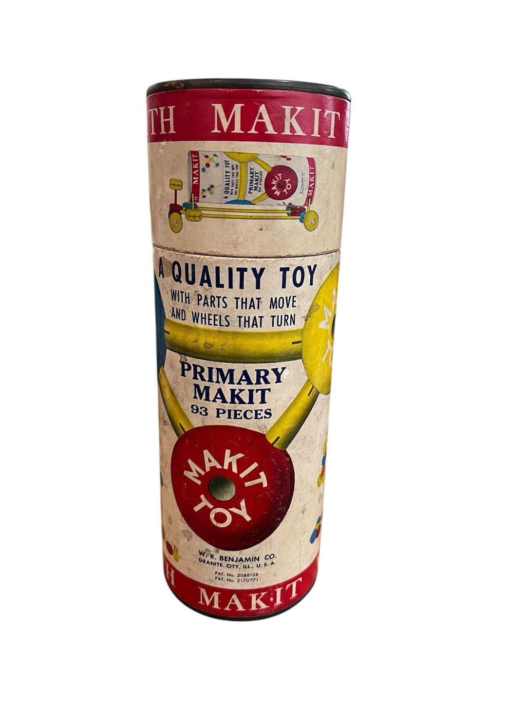Vintage Makit Toy Primary With 52 of 93 Pieces Benjamin Granite City ...