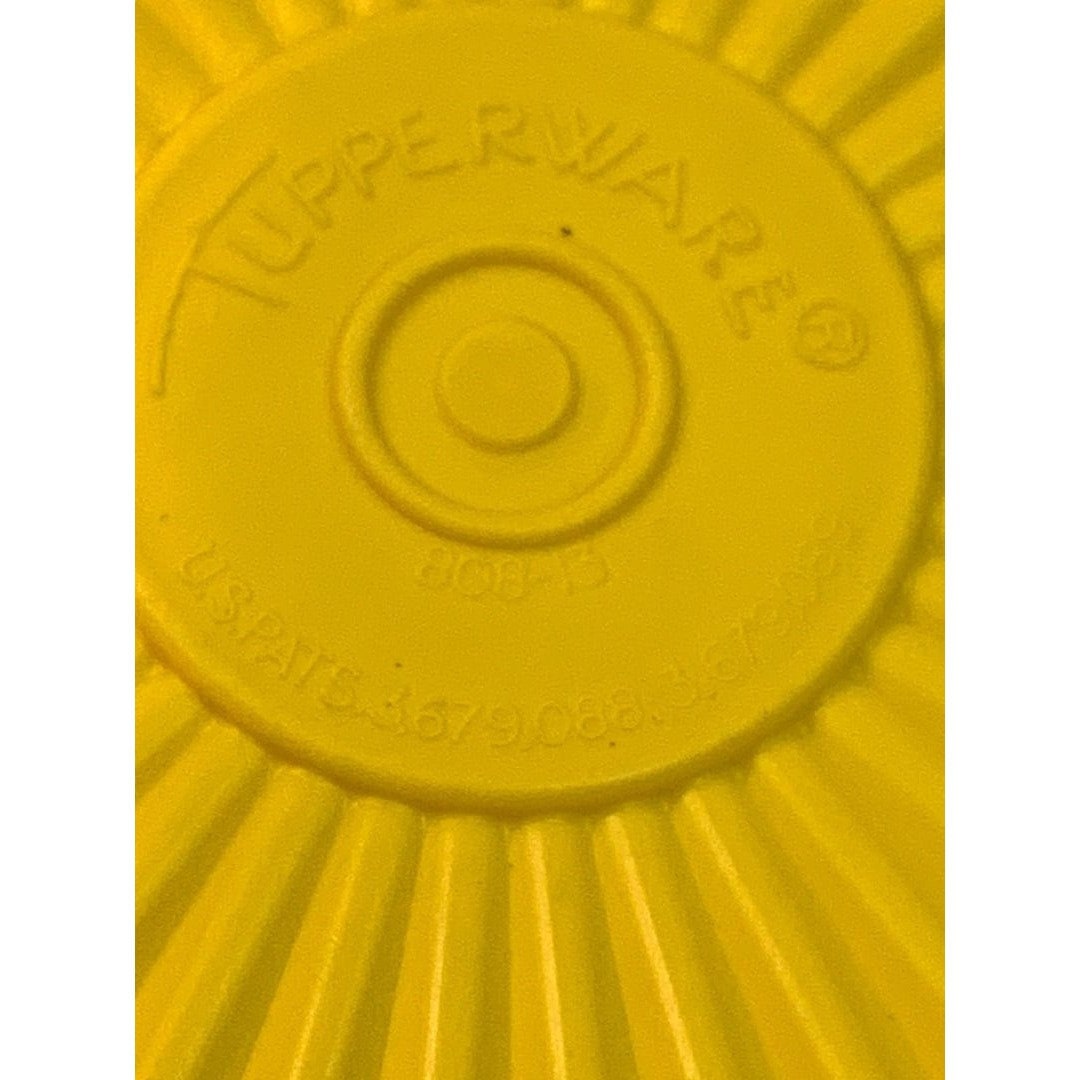Vintage Tupperware Yellow Canister 807-2 Starburst Lid 808-13 7.5"h X 6 ...