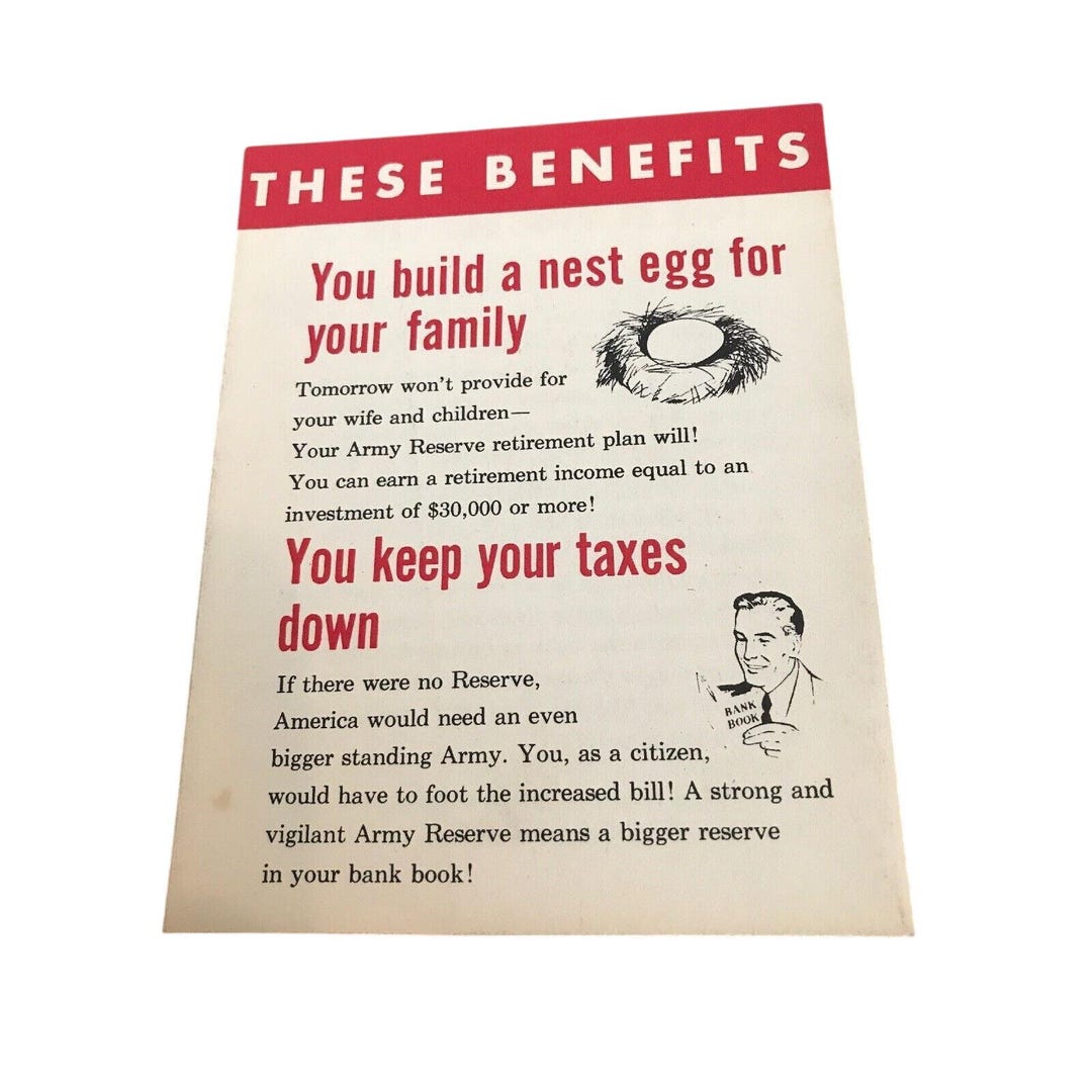 U.S. Korean War Army Reserve Brochure Pamphlet Booklet - Etsy