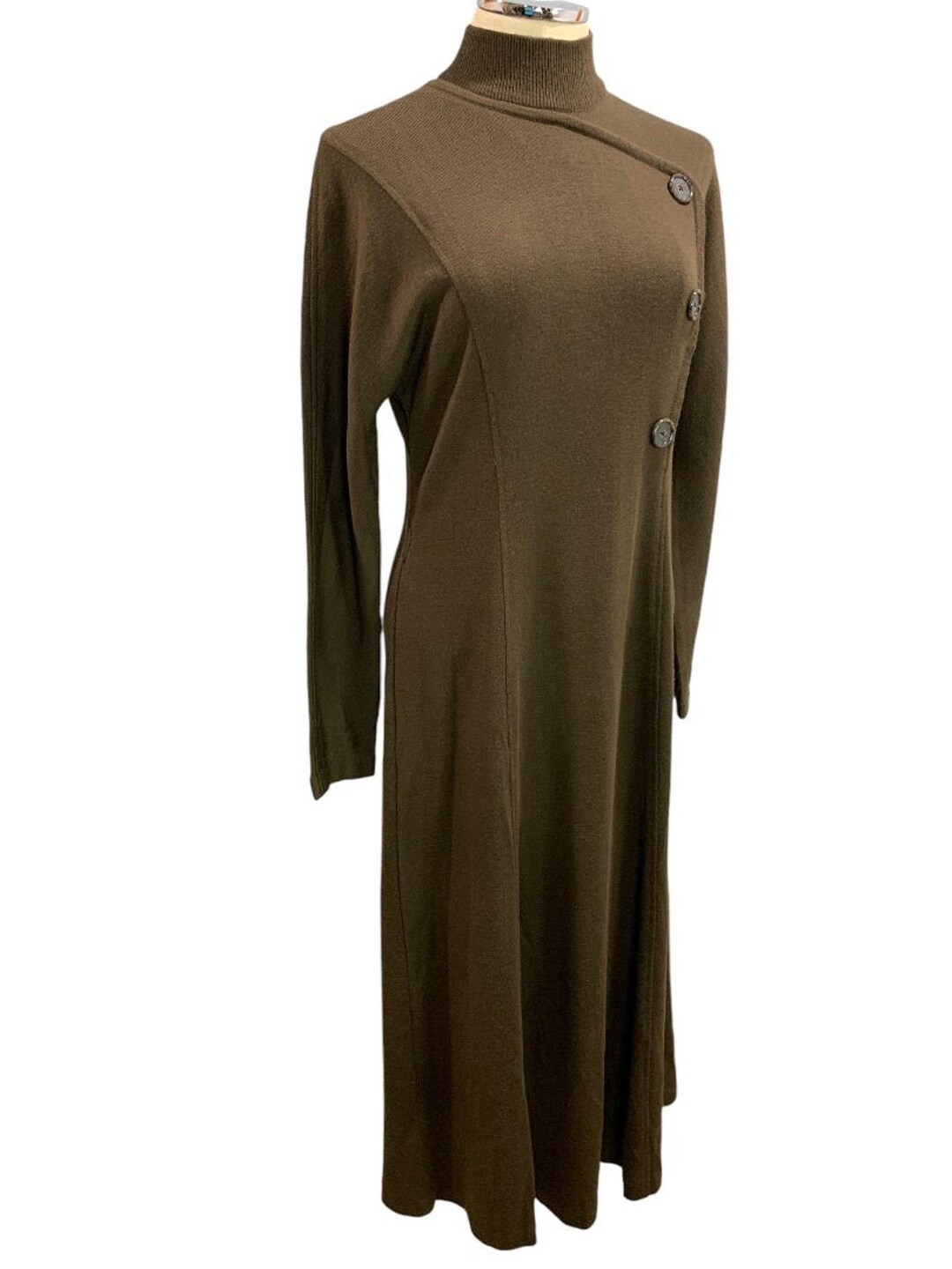 Small Nina Charles for Kasper ASL Wool Blend Sweater Dress 1990s ...