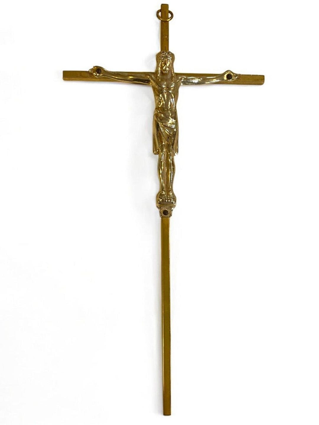 Brass INRI Crucifix Wall Cross 10" Jesus Catholic Religious Decor ...